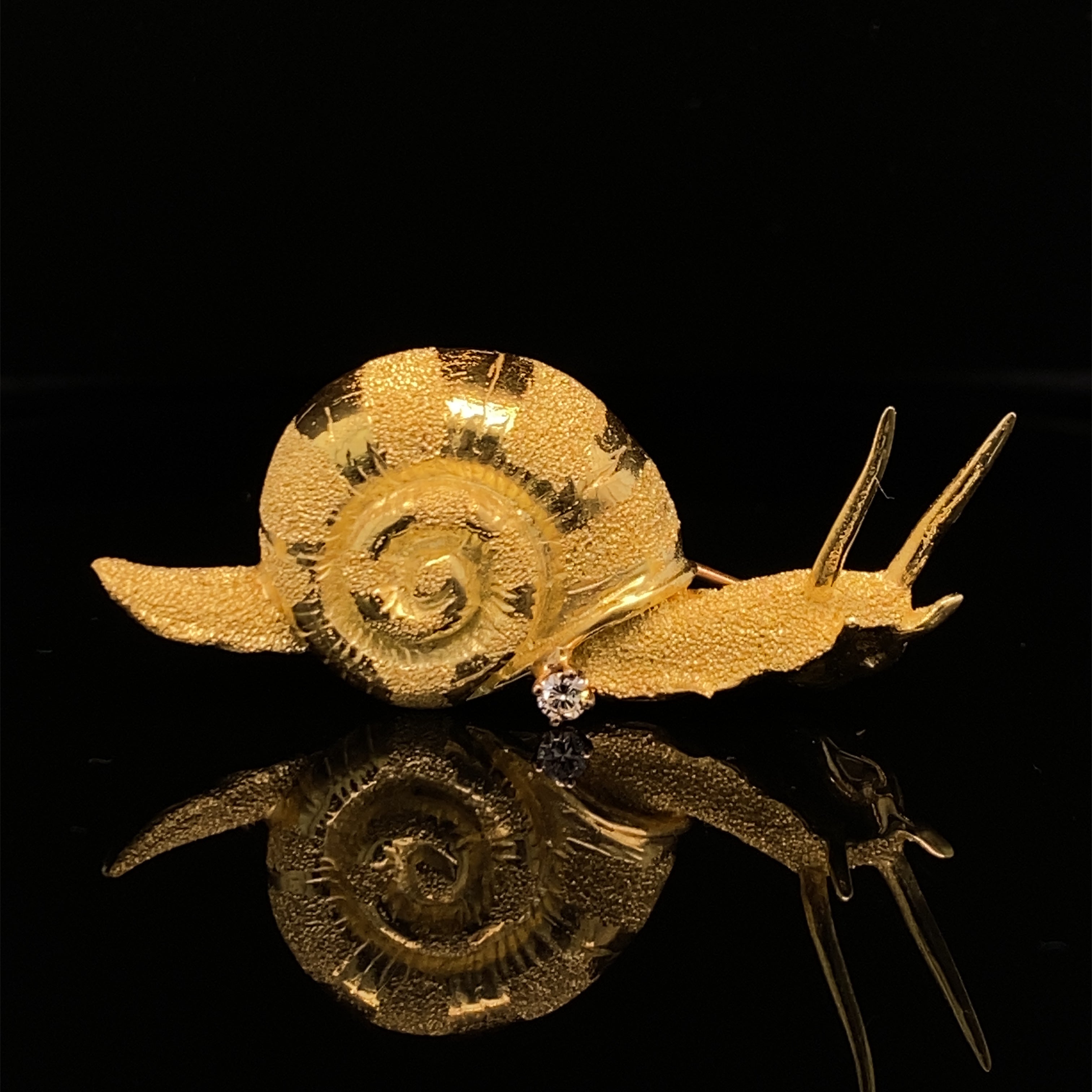 Snail – 18K Gold Animal Pins/Brooches